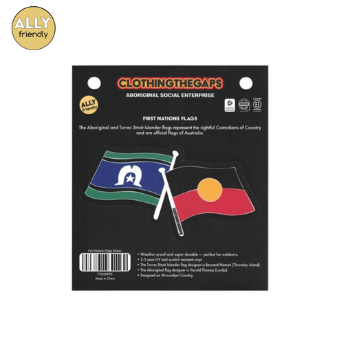 Clothing the Gaps 'First Nations Flags' Sticker – Purpose Precinct