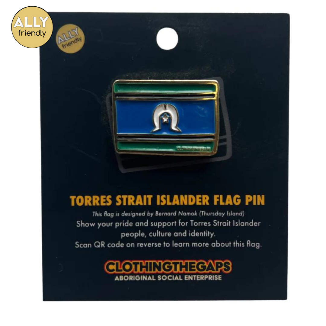 Clothing the Gaps Torres Strait Islander Flag Pin – Purpose Precinct