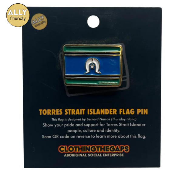 Clothing the Gaps Torres Strait Islander Flag Pin – Purpose Precinct